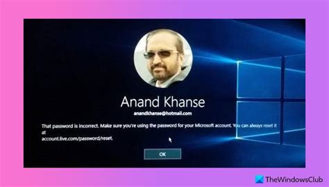 That Password Is Incorrect Error During Windows Sign In
