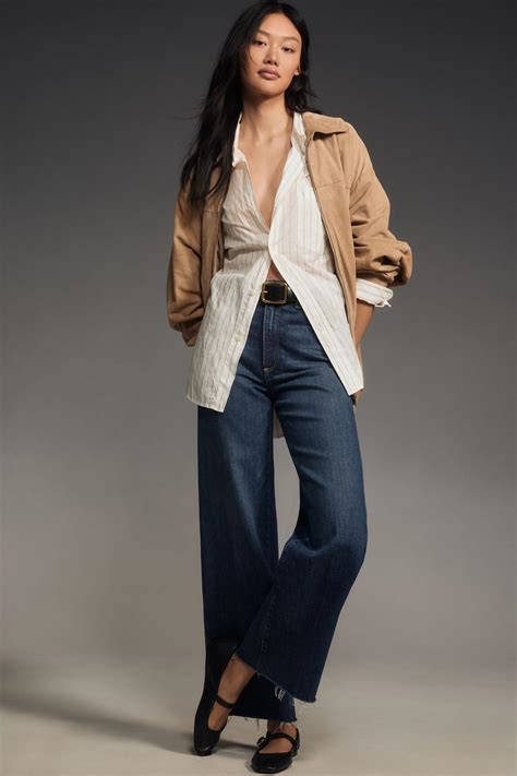 Paige Anessa 하이라이즈 와이드 레그 진 앤트로폴로지 한국 공식 스토어 유니크한 여성 패션 및 라이프스타일 편집샵 200개이상의 프리미엄 브랜드 여성 의류