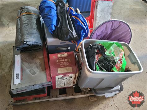 Pallet Lot Camping Items Tent Coolers Coleman Heater Etc See