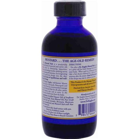 Dr Singha Mustard Rub 118ml Your Health Food Store And So Much More