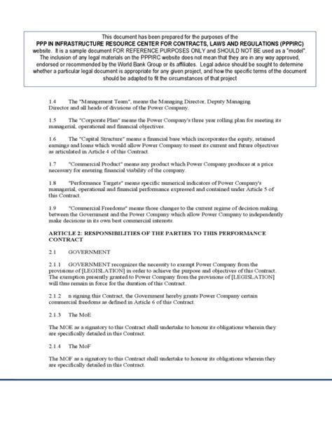 Individual Performance Agreement Template Midi