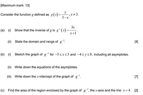 Solved Maximum Mark Consider The Function G Defined As Chegg Com