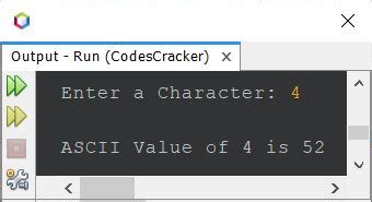 Java Program To Print ASCII Value Of Character S