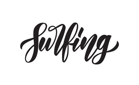 흰색 바탕에 서핑의 글자를 입력 하는 필기 우아한 브러쉬 관광에 대한 스톡 벡터 아트 및 기타 이미지 관광 그리기 낱말 Istock