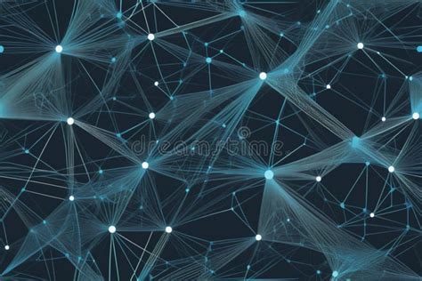Neural Network Seamless Pattern Neural Network Of Nodes And