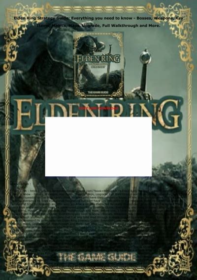 Pdf Elden Ring Strategy Guide Everything You Need To Know Bosses