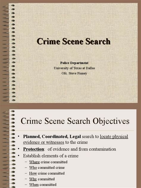 Crime Scene Search Pdf Crime Scene Law Enforcement