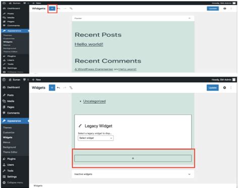 New Gutenberg Block Based Widgets Screen Widget Options