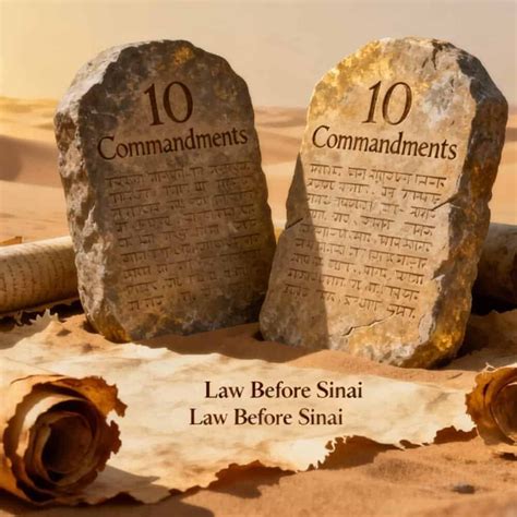 The 10 Commandments In The Torah Sinai Covenant Command