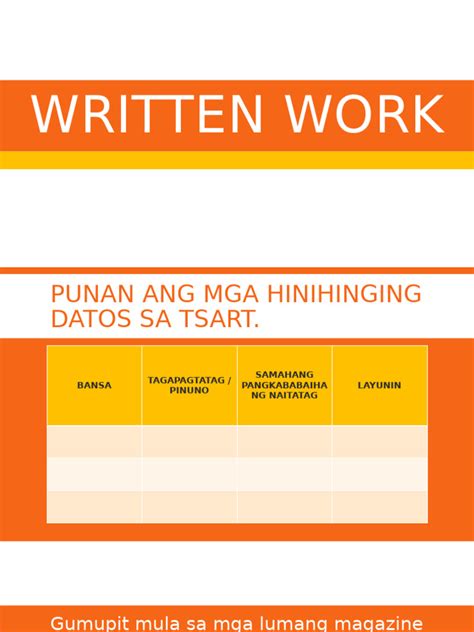 Written Work Week 5 Pdf