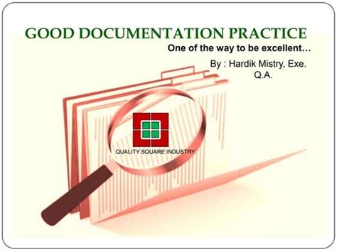 Good Documentation Practice Ppt