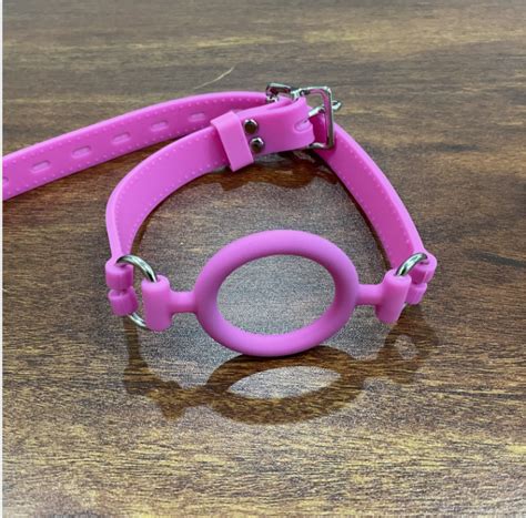 🎁privacy Packaging🎁bondage Pink Silicone O Ring Open Mouth Gag