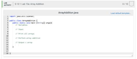Solved LAB ACTIVITY Lab A Array Addition Chegg Com