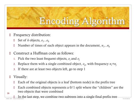 Ppt Cmsc 100 Storing Data Huffman Codes And Image Representation
