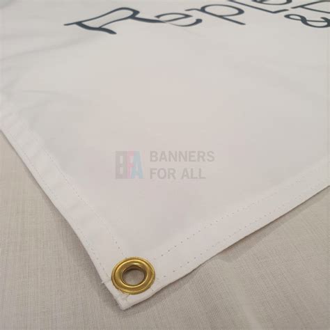 246gsm Warp Satin Cotton Fabric Banner With Hems And Eyelets Fabric