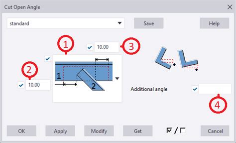 Cut Open Angle Trimble User Assistance