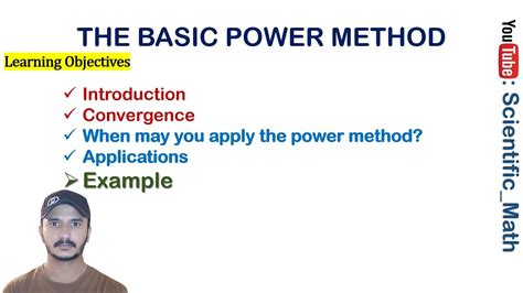 The Basic Power Method Determine Dominantlargest Eigenvalue And Associated Eigenvector Of A