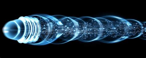 Futuristic Digital Data Stream Abstract Technology Background Stock Illustration Illustration