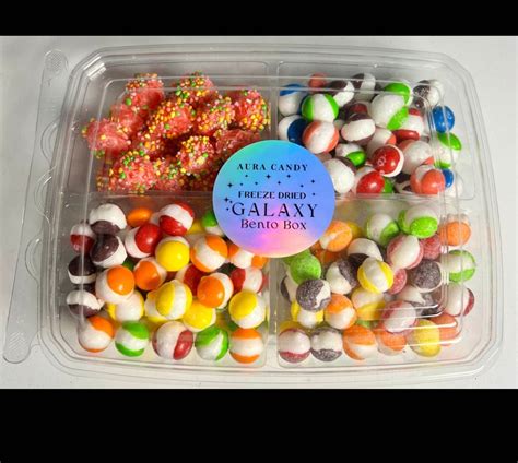 Freeze Dried Galaxy Bento Candy Snack Box 153 Pieces Aura Candy Crunchy