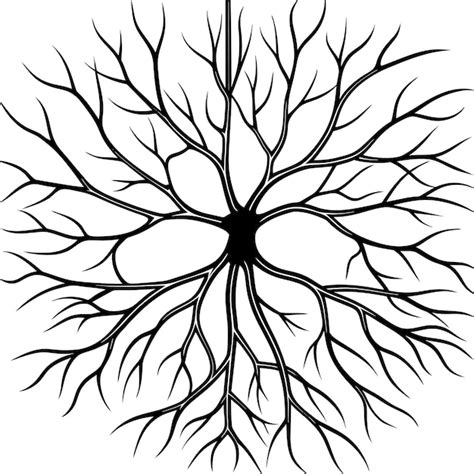 인간 장기의 혈관이나 신경의 일러스트레이션 프리미엄 벡터