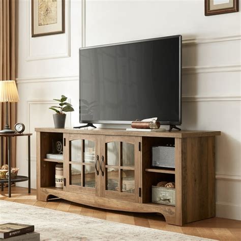 Tribesigns 63 Tv Stand For Tvs Up To 70 Modern Farmhouse Entertainment Center With Storage