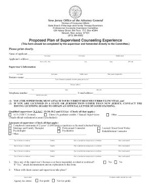Lpc Proposed Plan Of Supervision Form Fill And Sign Printable Template Online
