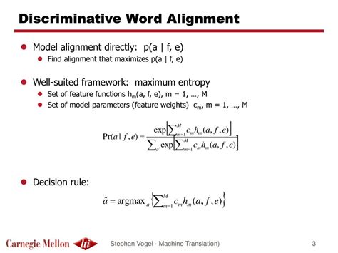 Ppt Machine Translation Discriminative Word Alignment Powerpoint Presentation Id3417738