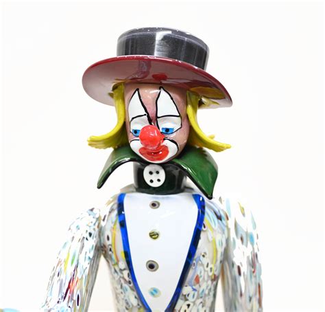 Giant Italian Murano Glass Clown Statue 1960 109 Cm For Sale At 1stdibs