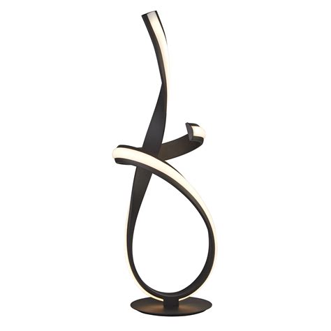 Spere Asymmetrical Black Led Table Lamp Lightbox