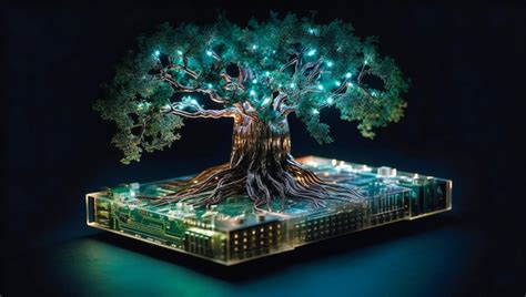 Premium Photo An Electronic Circuit Concept With A Tree As It Grows
