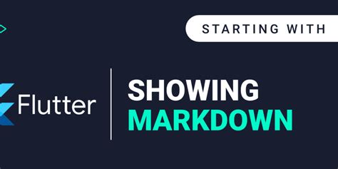 Starting With Flutter Showing Markdown Dev Community