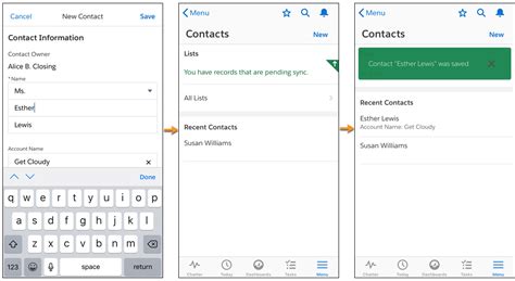 Create Edit And Delete Records In The Salesforce Mobile App While Online Or Offline