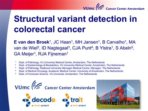 [ppt] Structural Variant Detection In Colorectal Cancer E Van Den Broek 1 Powerpoint