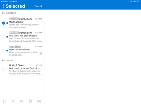 How To Delete Emails In Outlook For Ios