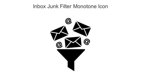 inbox junk filter monotone icon in powerpoint pptx png and editable eps
