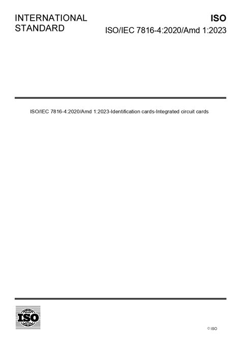 Isoiec 7816 42020amd 12023