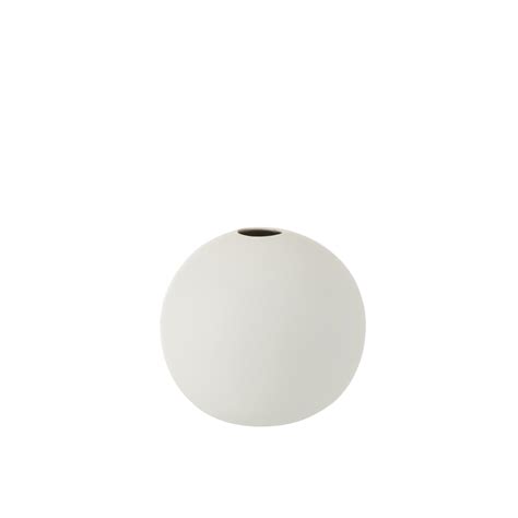 J Line Vaas Bol Keramiek Mat Wit Medium Set Van Kopen Shop Bij