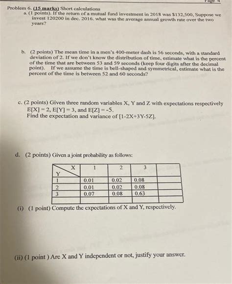 solved problem 6 15 marks short calculations a 1
