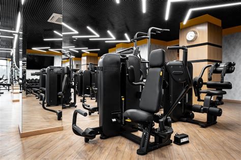 Premium Photo Modern Gym Interior With New Fitness Equipment