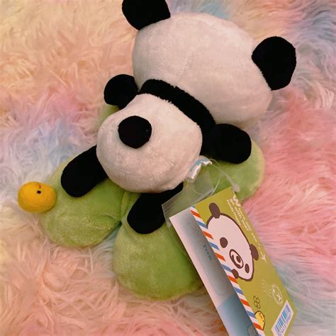 San X Panda Happy Plush Perfect Condition With Depop