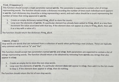 Solved Findfrequencythis Function Should Accept A Single