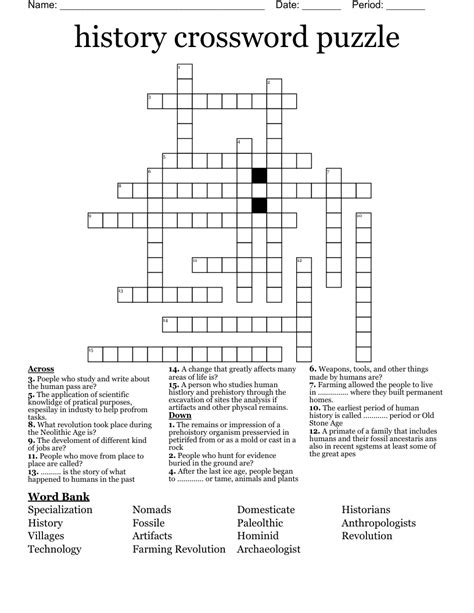 Crossword Puzzles For History At Lawrence Konopka Blog