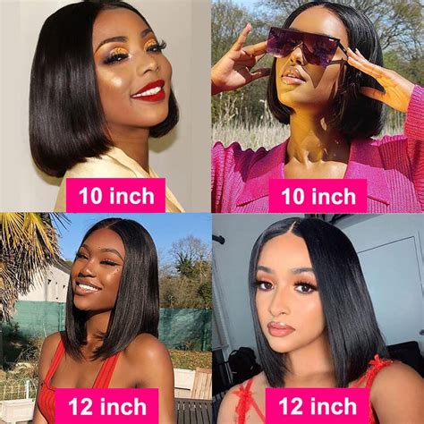 Short Bob Wigs Straight Human Hair Wigs 150 Density 4x1 Lace Closure