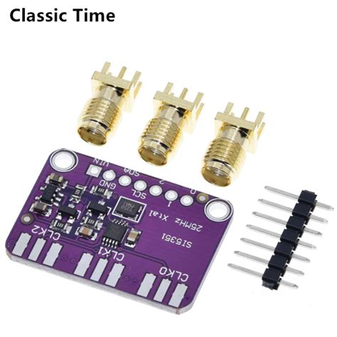 Dc 3v 5v 5351 Si5351a Si5351 I2c Clock Generator Breakout Board Module Signal Generator Clock