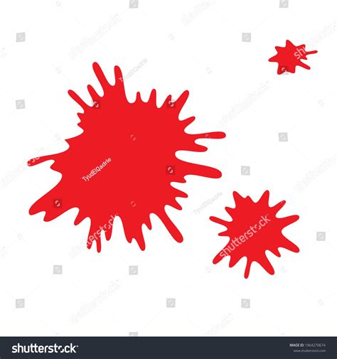 Red Blood Drop Vector Illustration Black Stock Vector Royalty Free