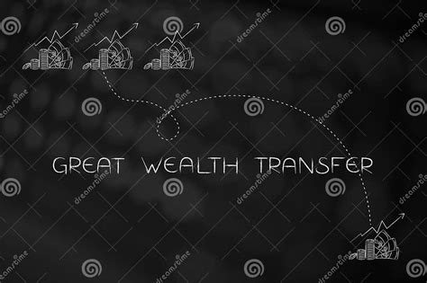 Great Wealth Transfer Concept Text With Icons Representing Plenty Of