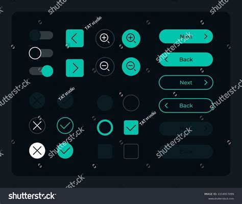 Personal Account Settings Ui Elements Kit Stock Vector Royalty Free 2214917099 Shutterstock
