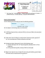 Understanding Impulse And Momentum In Physics Problems And Course Hero
