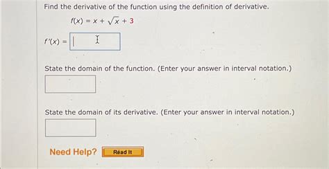 solved find the derivative of the function using the