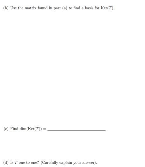 Solved 1 20 Points Let T R3 R3 Be The Linear Chegg Com